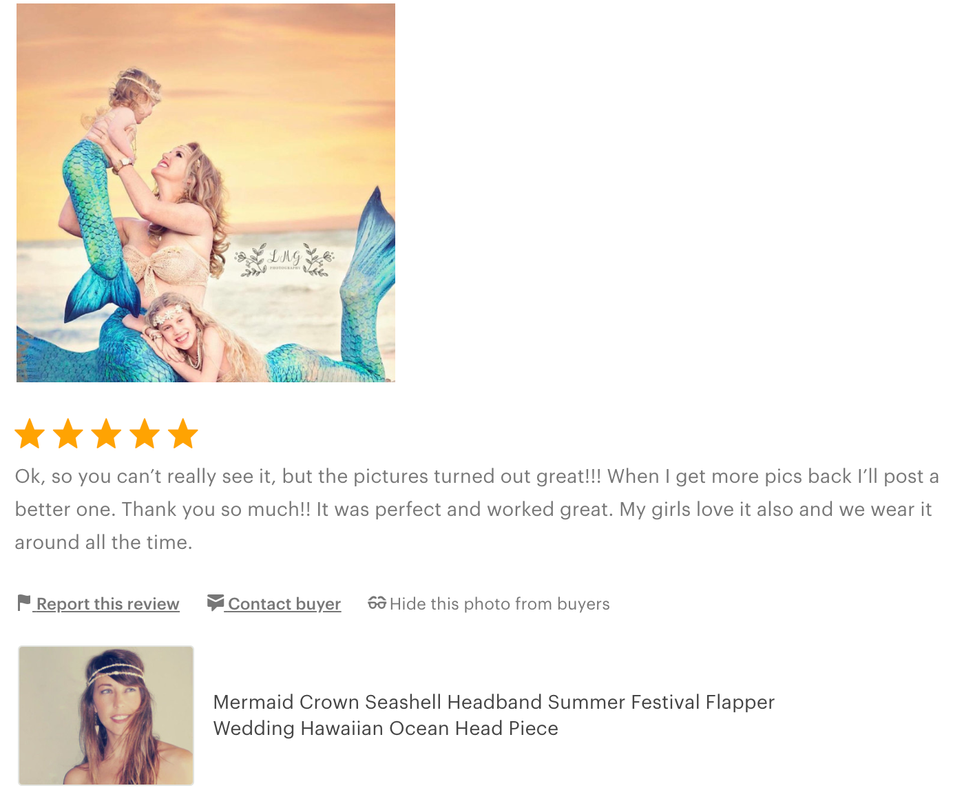 Mermaid Crown Seashell Head Piece Flapper Wedding Hawaiian Ocean Head ...